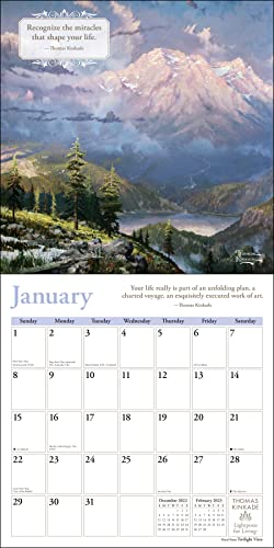 Thomas Kinkade Lightposts for Living 2023 Wall Calendar