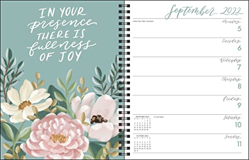 Scriptures and Florals 16-Month 2022-2023 Weekly/Monthly Planner Calendar