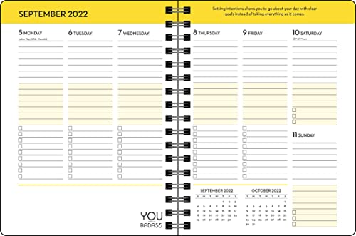 You Are a Badass Deluxe Organizer 17-Month 2022-2023 Monthly/Weekly Planner Cale