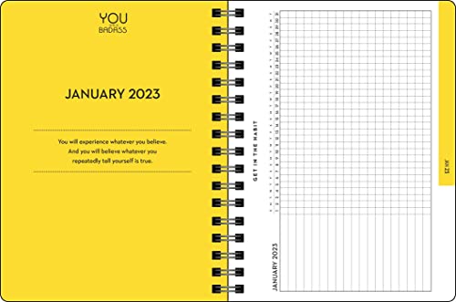 You Are a Badass Deluxe Organizer 17-Month 2022-2023 Monthly/Weekly Planner Cale