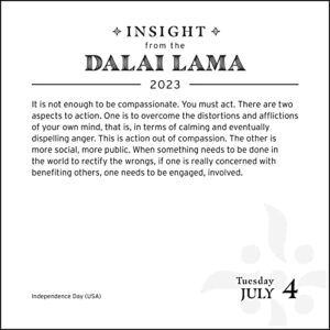 Insight from the Dalai Lama 2023 Day-to-Day Calendar