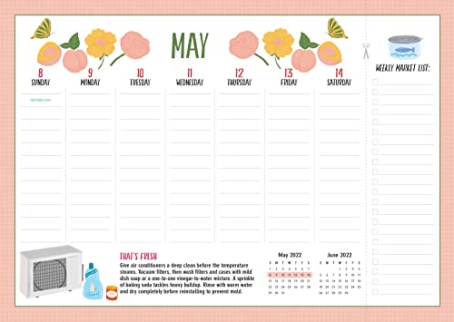 The Kitchen Companion Page-A-Week Calendar 2023: Magnetic - Perfect for the Fridge, Wall, or Desk