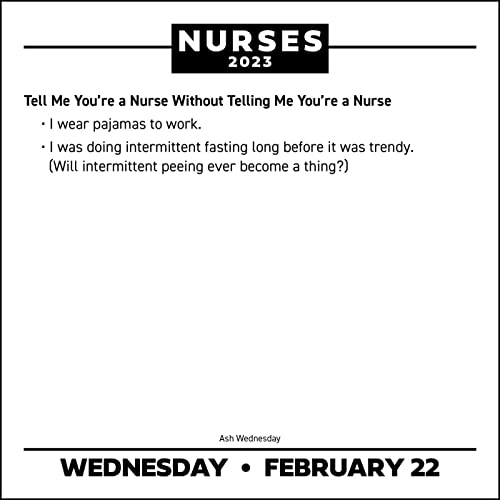 Nurses 2023 Day-to-Day Calendar: Jokes, Quotes, and Anecdotes