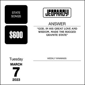 Jeopardy! 2023 Day-to-Day Calendar