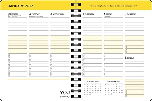 You Are a Badass Deluxe Organizer 17-Month 2022-2023 Monthly/Weekly Planner Cale