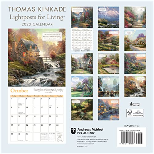 Thomas Kinkade Lightposts for Living 2023 Wall Calendar