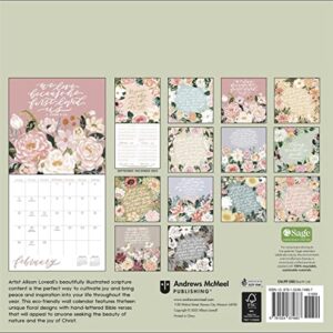 Scriptures and Florals 2023 Wall Calendar