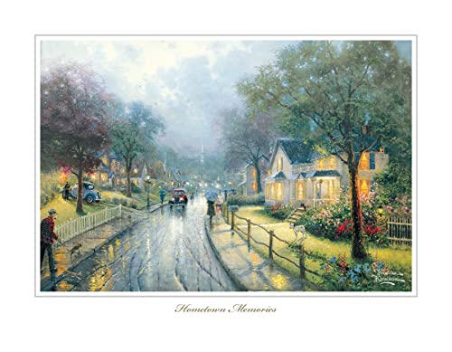 Thomas Kinkade Special Collector's Edition 2023 Deluxe Wall Calendar with Print: Hometown Memories