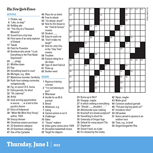 The New York Times Crossword Page-A-Day Calendar 2023