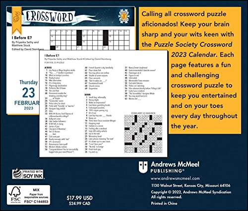 The Puzzle Society Crossword 2023 Day-to-Day Calendar: Puzzle Your Way Through Each Day