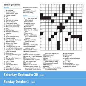 The New York Times Crossword Page-A-Day Calendar 2023