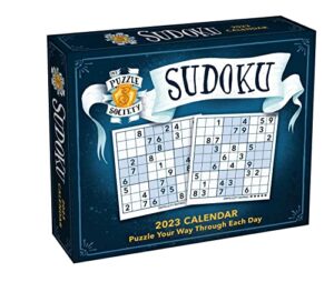 the puzzle society sudoku 2023 day-to-day calendar: puzzle your way through each day