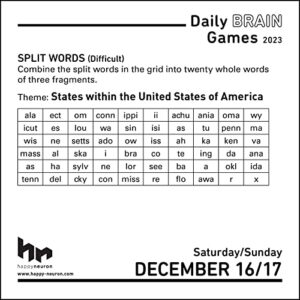 Daily Brain Games 2023 Day-to-Day Calendar