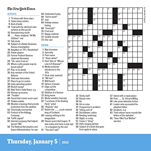 The New York Times Crossword Page-A-Day Calendar 2023