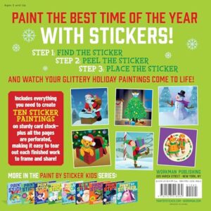 Paint by Sticker Kids: Holly Jolly Christmas: Create 10 Pictures One Sticker at a Time! Includes Glitter Stickers