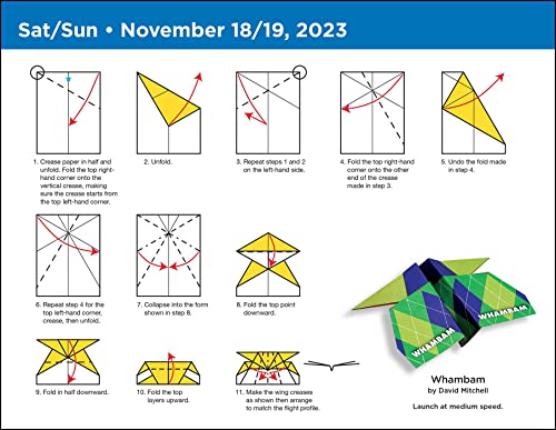 Paper Airplane 2023 Fold-A-Day Calendar