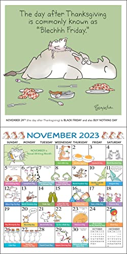 Sandra Boynton's Every Day's a Fabulous Holiday 2023 Wall Calendar