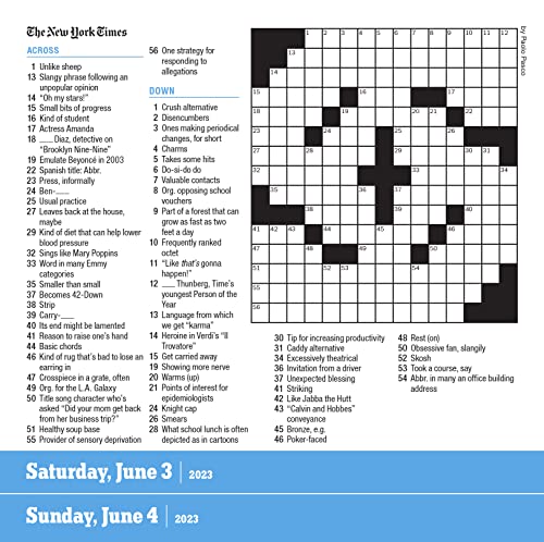 The New York Times Crossword Page-A-Day Calendar 2023