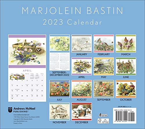 Marjolein Bastin Nature's Inspiration 2023 Deluxe Wall Calendar with Print