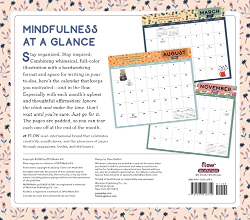 Go with the Flow: A Magnetic Monthly Wall Calendar 2023: Perfect for a Fridge, Wall, or Desk