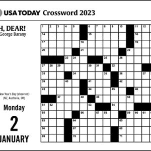 USA Today Crossword Puzzles 2023 Day-to-Day Calendar