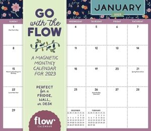 go with the flow: a magnetic monthly wall calendar 2023: perfect for a fridge, wall, or desk