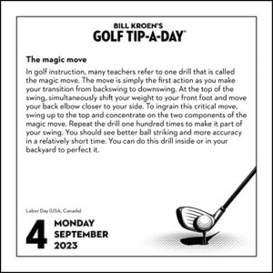 Bill Kroen's Golf Tip-A-Day 2023 Calendar, 640 Pages