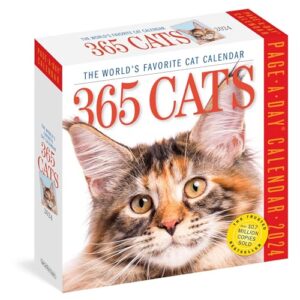 365 cats page-a-day calendar 2024: the world's favorite cat calendar