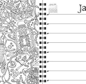 Johanna Basford 2021 Weekly Coloring Planner Calendar