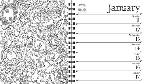 Johanna Basford 2021 Weekly Coloring Planner Calendar