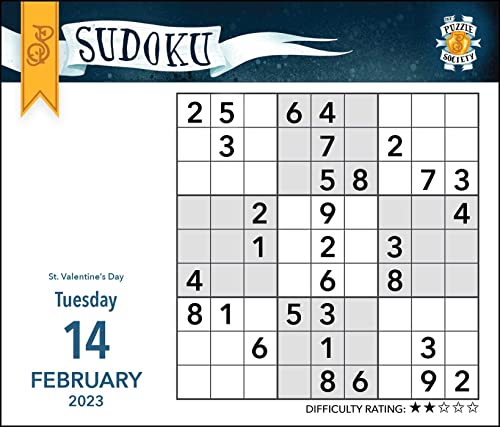 The Puzzle Society Sudoku 2023 Day-to-Day Calendar: Puzzle Your Way Through Each Day