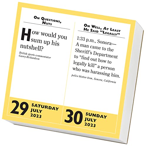 365 Stupidest Things Ever Said Page-A-Day Calendar 2023: A Daily Dose of Ignorance, Political Doublespeak, Jaw-Dropping Stupidity, and More