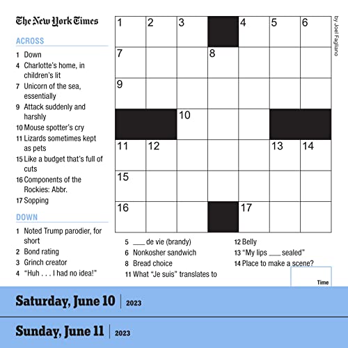 The New York Times Mini Crossword Page-A-Day Calendar for 2023: For Crossword Beginners and Puzzle Pros