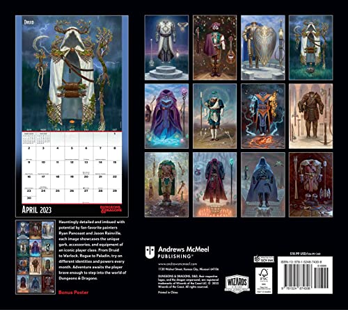 Dungeons & Dragons 2023 Deluxe Wall Calendar