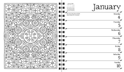 Johanna Basford 2021 Weekly Coloring Planner Calendar