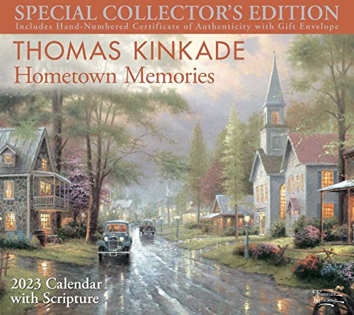 Thomas Kinkade Special Collector's Edition with Scripture 2023 Deluxe Wall Calen: Hometown Memories