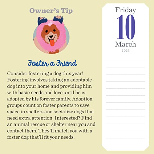 Dog Trivia Page-A-Day Calendar 2023: Dog Quotes, Dog Jokes, True or False, Owner's Tips, Famous Dogs, Know Your Breeds, and More!