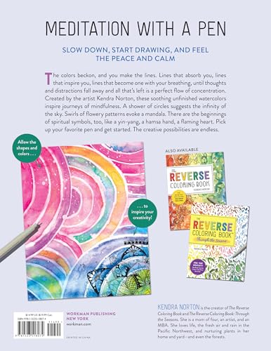 The Reverse Coloring Book™: Mindful Journeys: Be Calm and Creative: The Book Has the Colors, You Draw the Lines