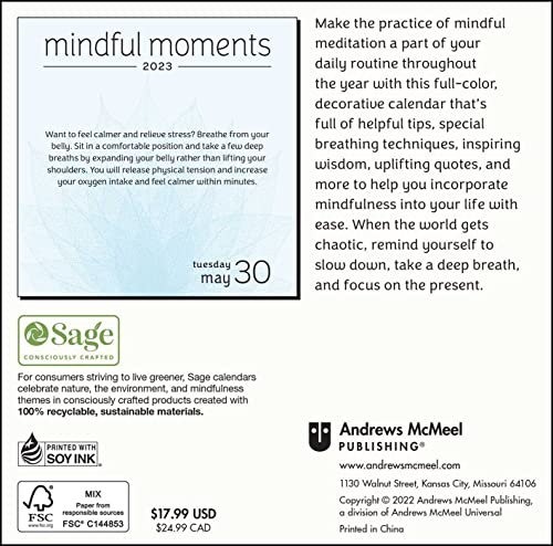 Mindful Moments 2023 Day-to-Day Calendar: Daily Wisdom That Inspires