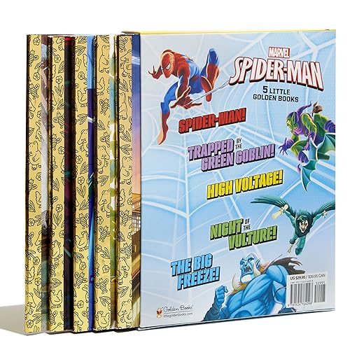 Spider-Man Little Golden Book Library (Marvel): Spider-Man!; Trapped by the Green Goblin; The Big Freeze!; High Voltage!; Night of the Vulture!