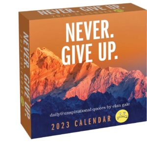 Unspirational 2023 Day-to-Day Calendar: Never. Give up.