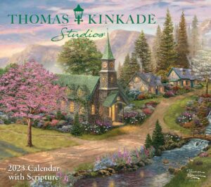 thomas kinkade studios 2023 deluxe wall calendar with scripture