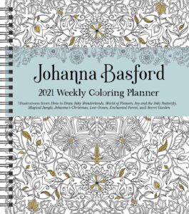 johanna basford 2021 weekly coloring planner calendar