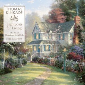 thomas kinkade lightposts for living 2023 wall calendar