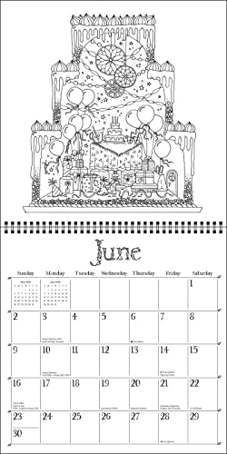 Johanna Basford 2024 Coloring Wall Calendar: Rooms of Wonder