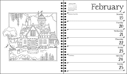 Johanna Basford 12-Month 2024 Coloring Weekly Planner Calendar: A Special Collection of Whimsical Illustrations