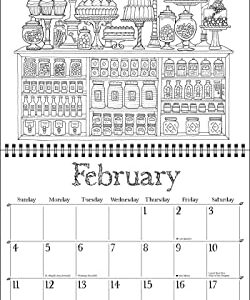 Johanna Basford 2024 Coloring Wall Calendar: Rooms of Wonder