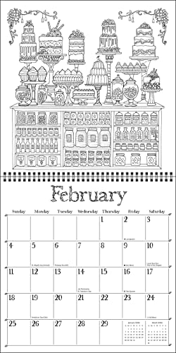 Johanna Basford 2024 Coloring Wall Calendar: Rooms of Wonder