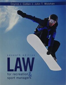 law for recreation & sport managers