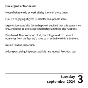 Ship it. 2024 Day-to-Day Calendar: A year of doing work that matters.